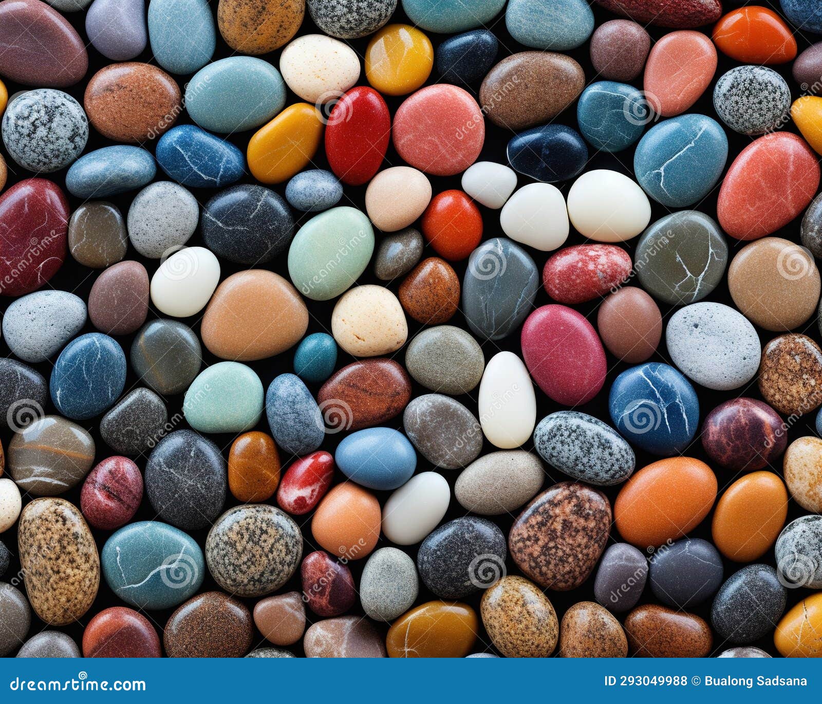 The Background is a Multicolored Rounded Small Stones Pattern. Stock ...