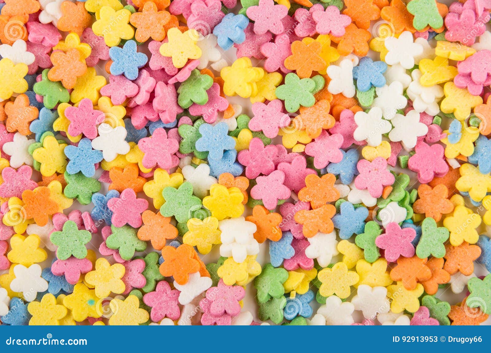 Background from Multicolored Sprinkles in Form Flowers Stock Image ...