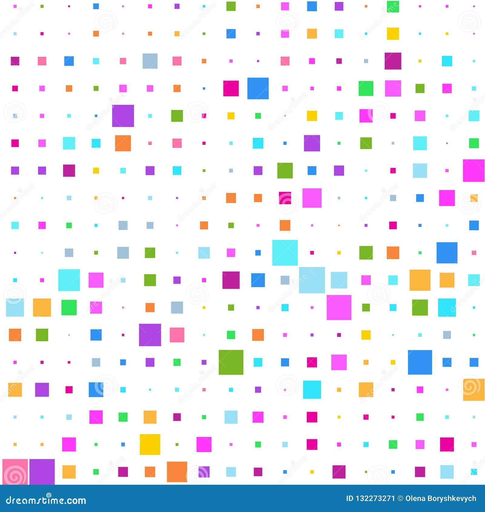 Background of Multicolored Squares on White. Stock Vector ...