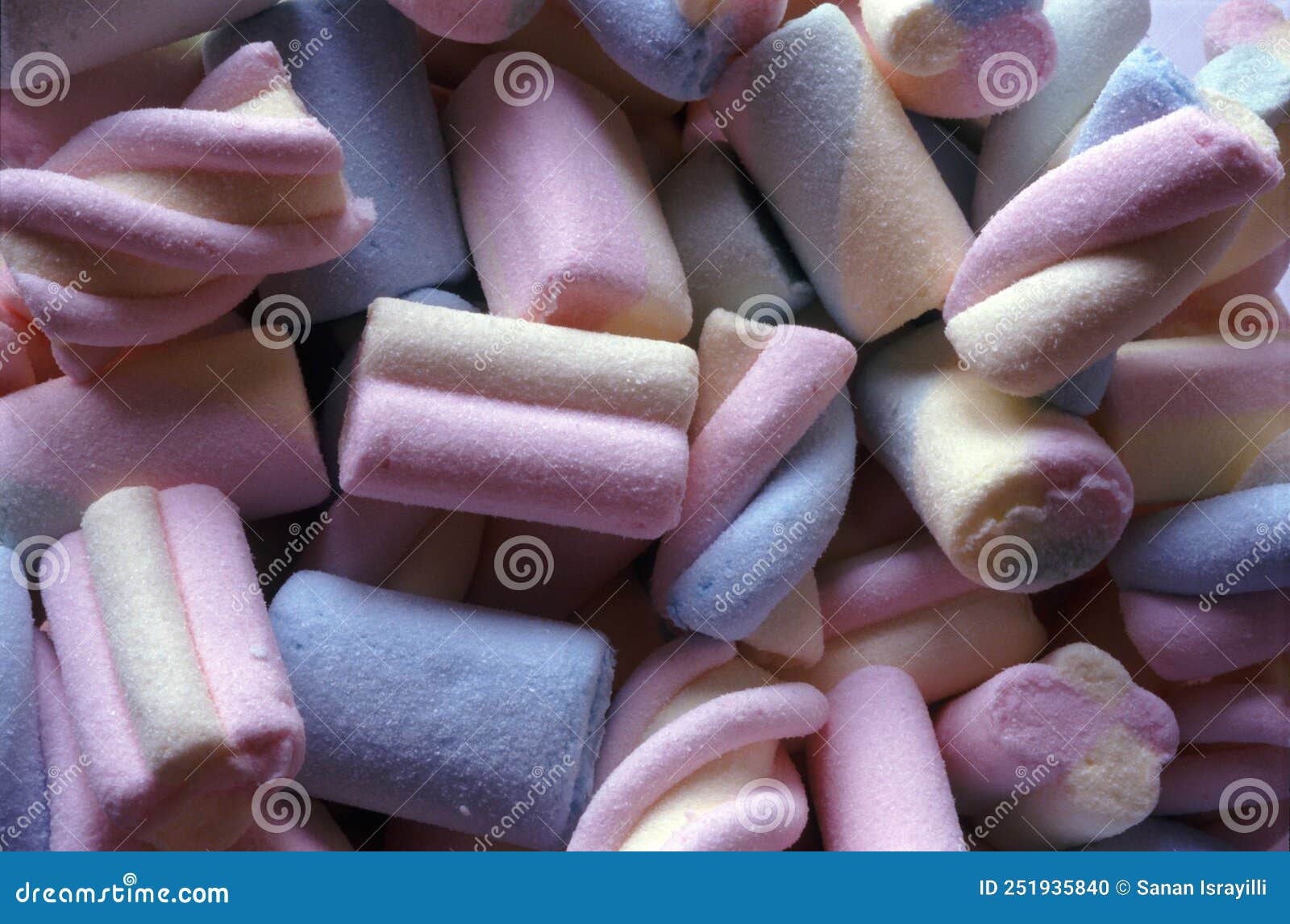 Background of Soft Spongy Multicoloured Marshmallows in a Random Pile ...