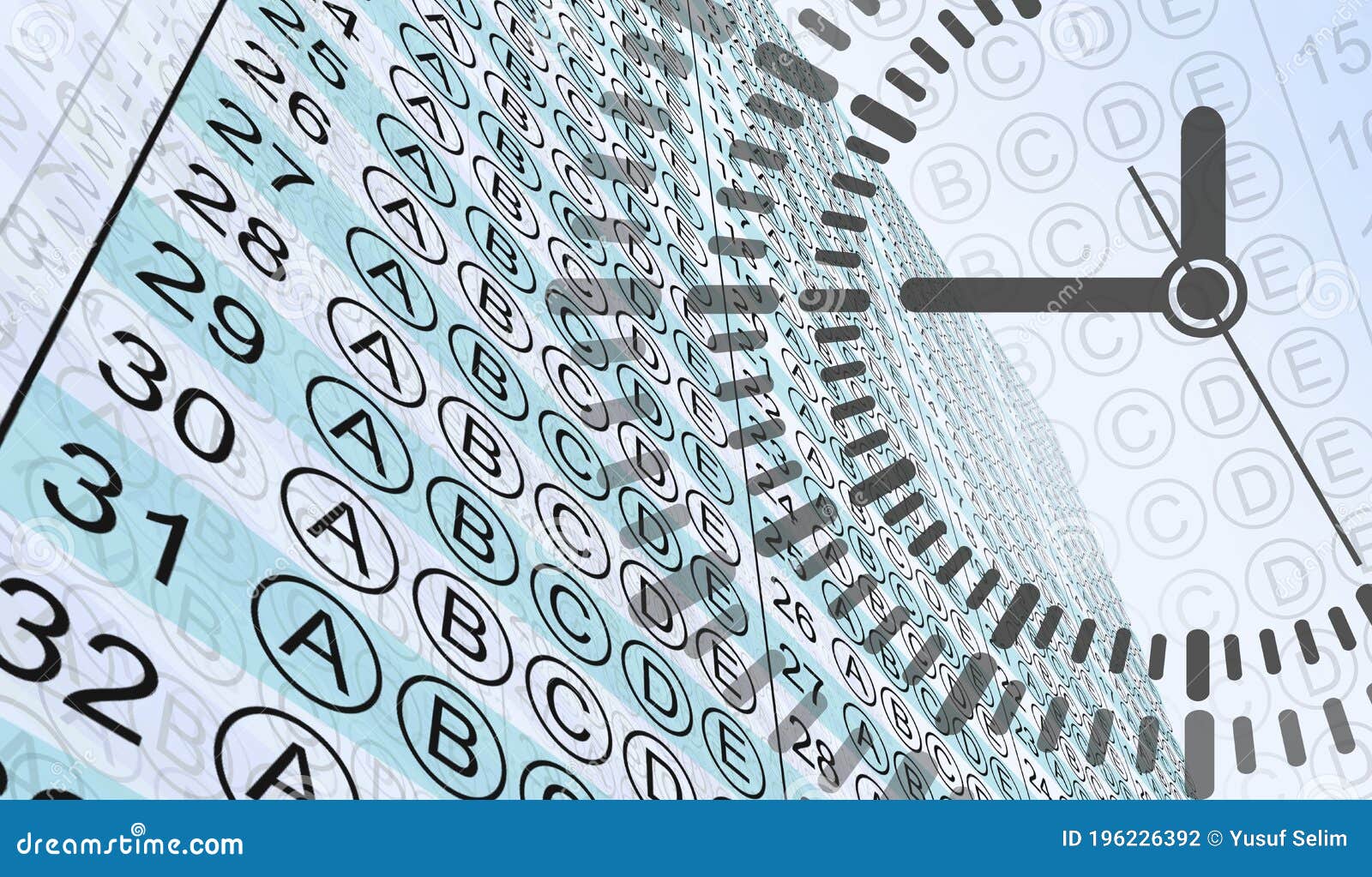 Modern Background for Multiple Choice Answer Paper. Stock Photo - Image ...