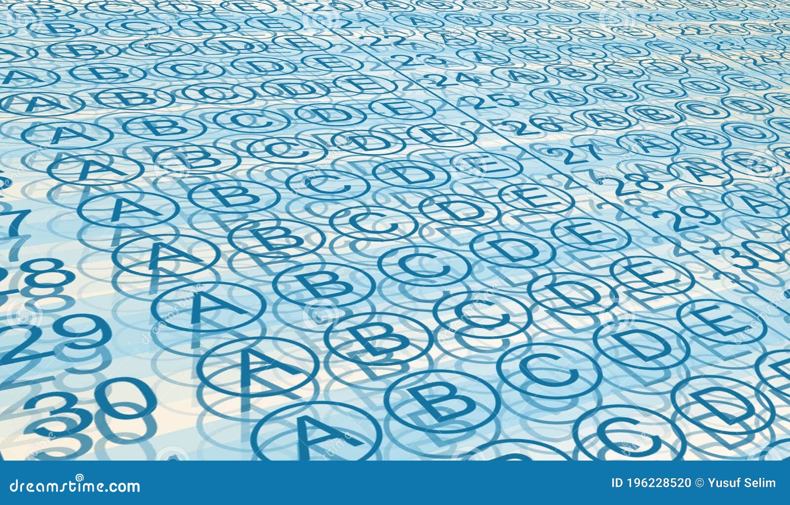 Modern Background for Multiple Choice Answer Paper. Stock Photo - Image ...