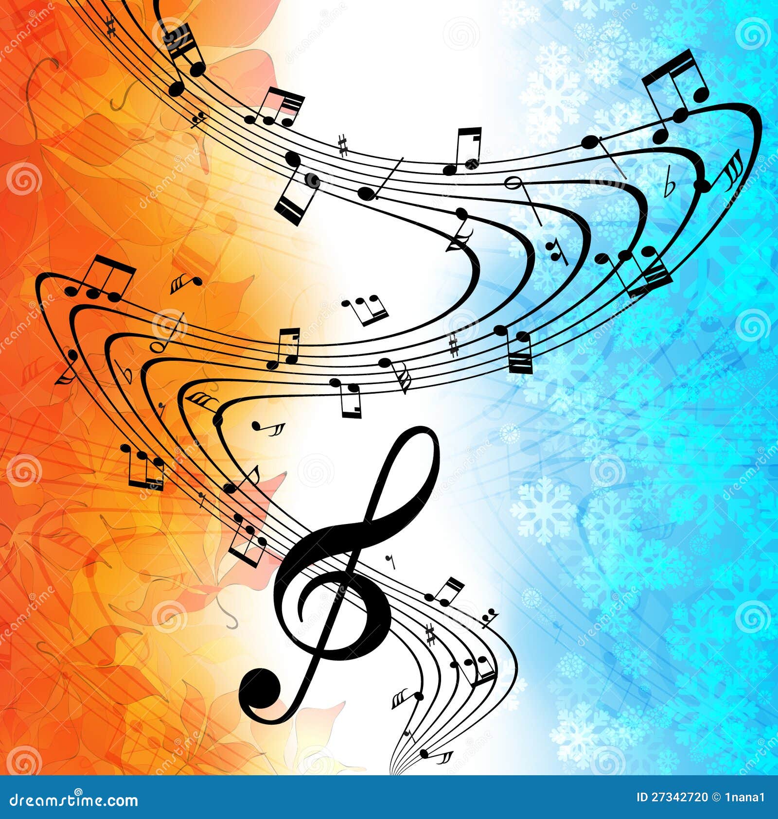 Background music. stock illustration. Illustration of instrument - 27342720