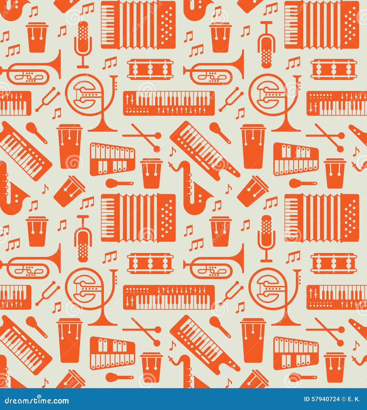 Background with Music Instruments. Stock Vector - Illustration of ...