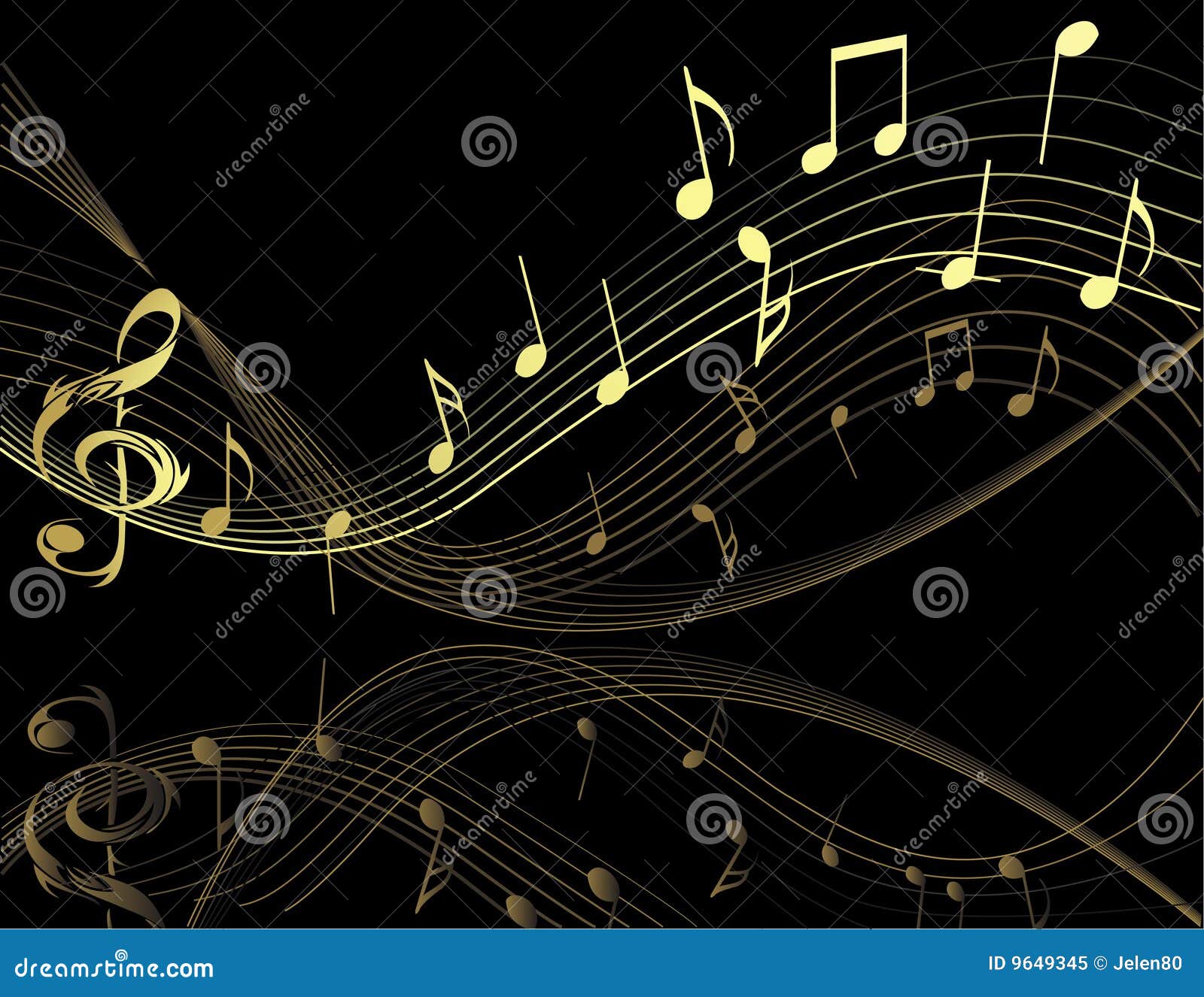 Background With Music Notes Stock Vector - Illustration of abstract ...