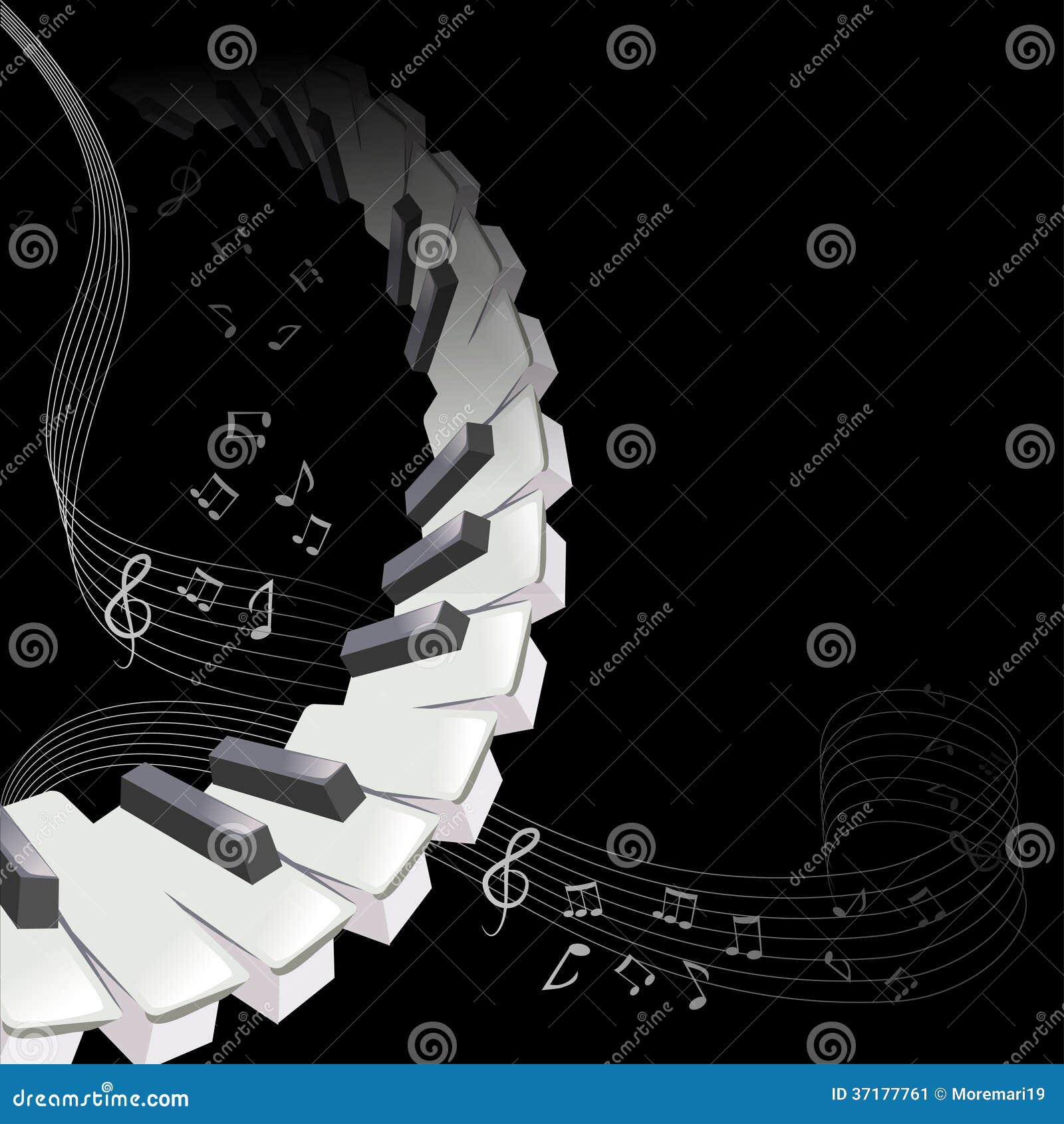 Background Music, Piano Sheet Music Stock Vector - Illustration of ...