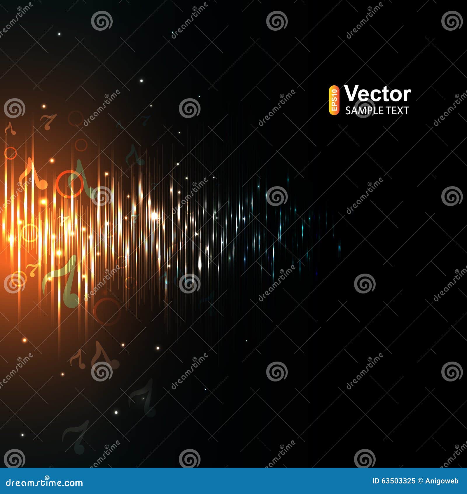 Background on a Musical Flyer Stock Vector - Illustration of modern ...