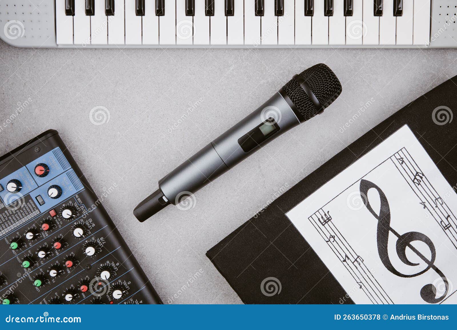 Background with Musical Instruments. Music Equipment. Music Education ...