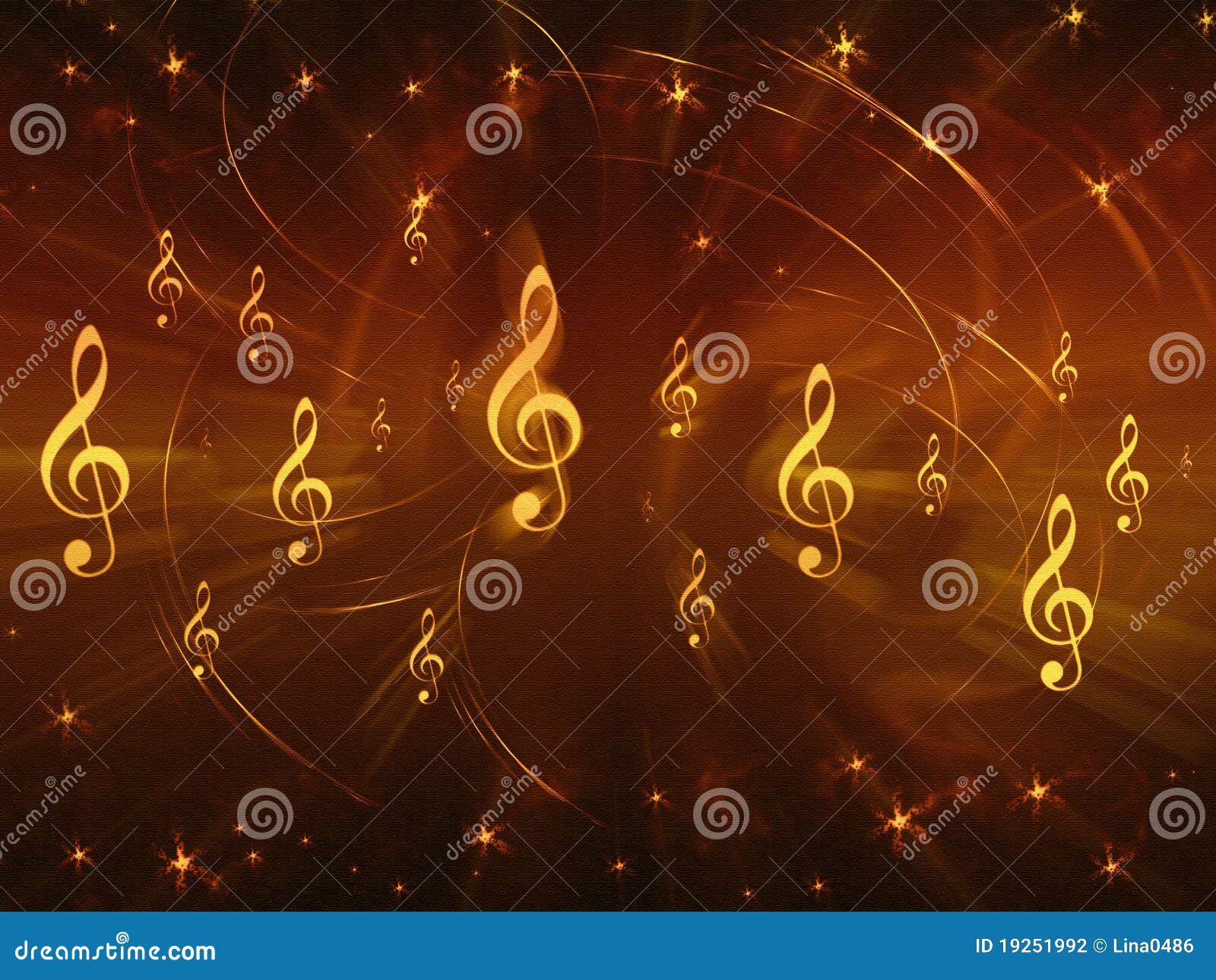 Background of Musical Symbols Stock Illustration - Illustration of ...