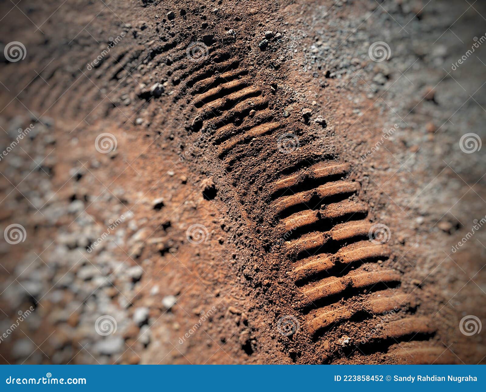 Background Natural of the Excavator Tracks Stock Photo - Image of brown ...