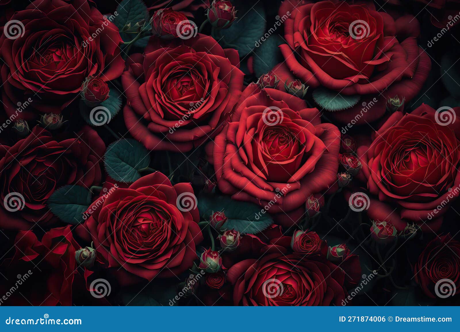 Background of Natural Red Flowers Stock Illustration - Illustration of ...