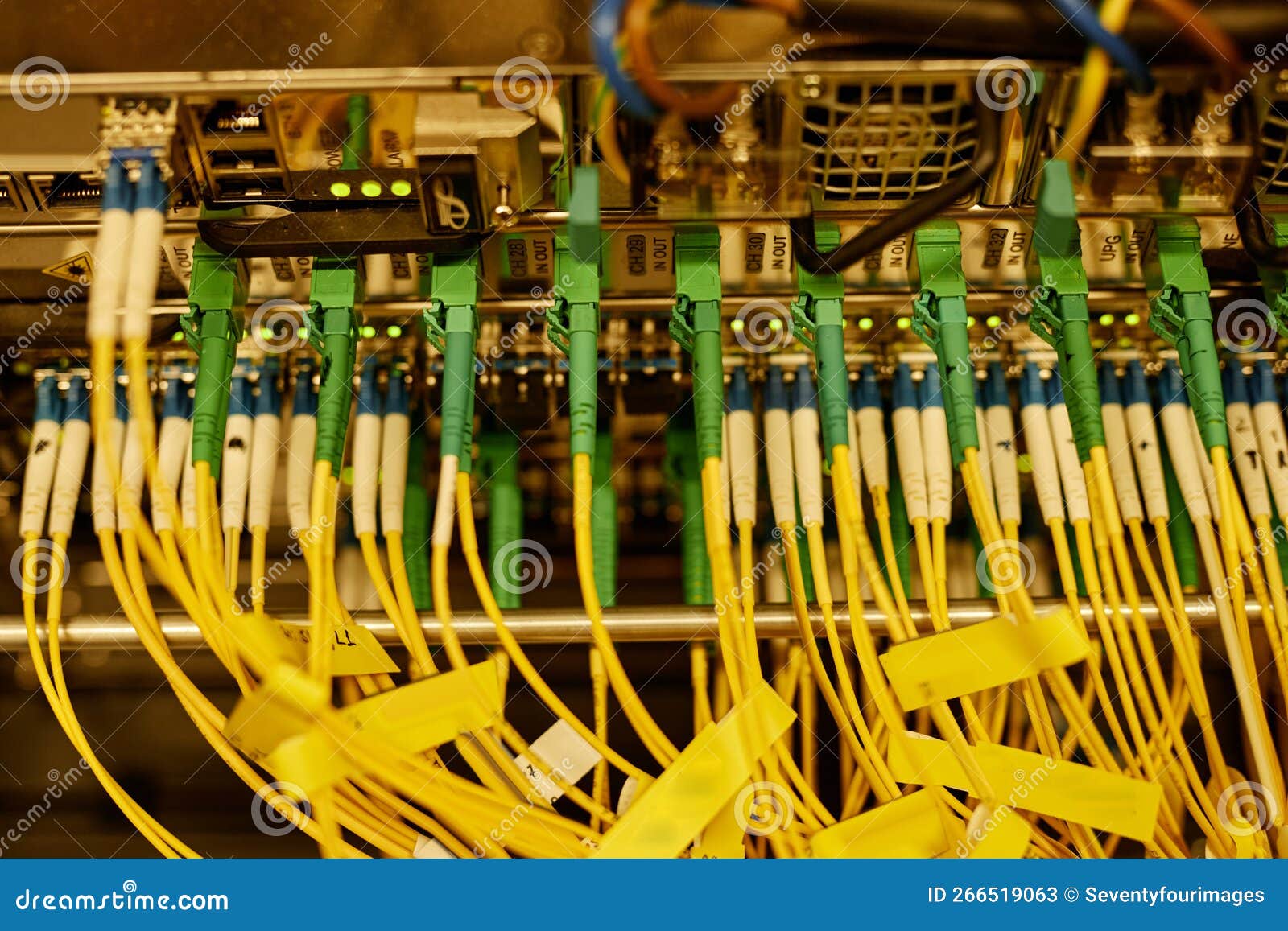 Background Neat Cable Arrangement in Server Cabinet Stock Image - Image ...