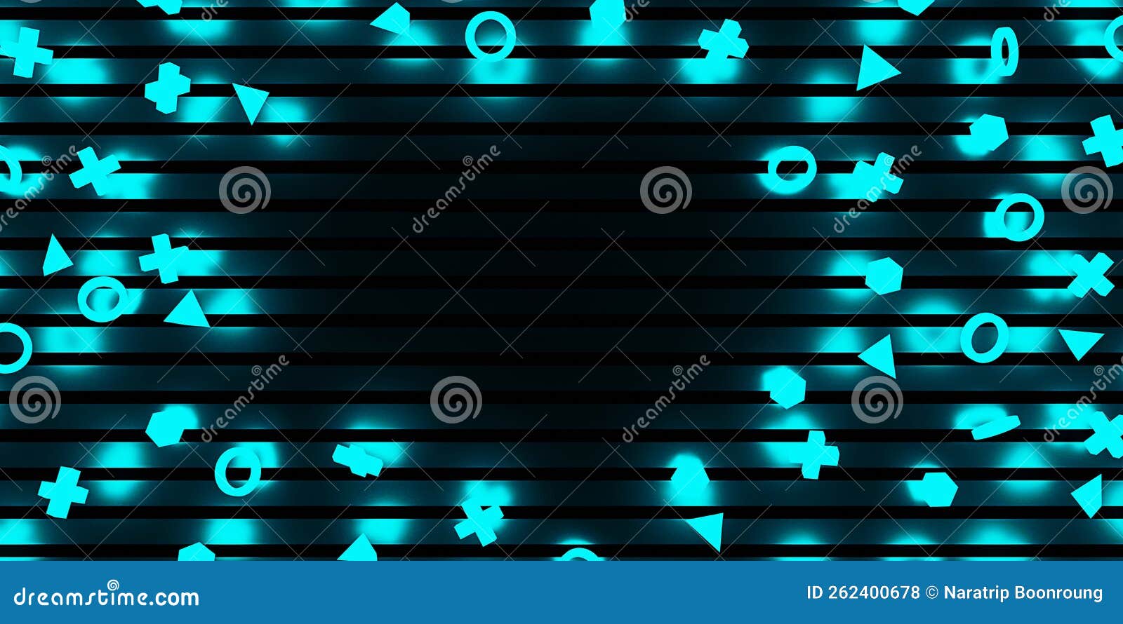 Background Neon Game Symbols Technology and with Neon Triangles Game ...