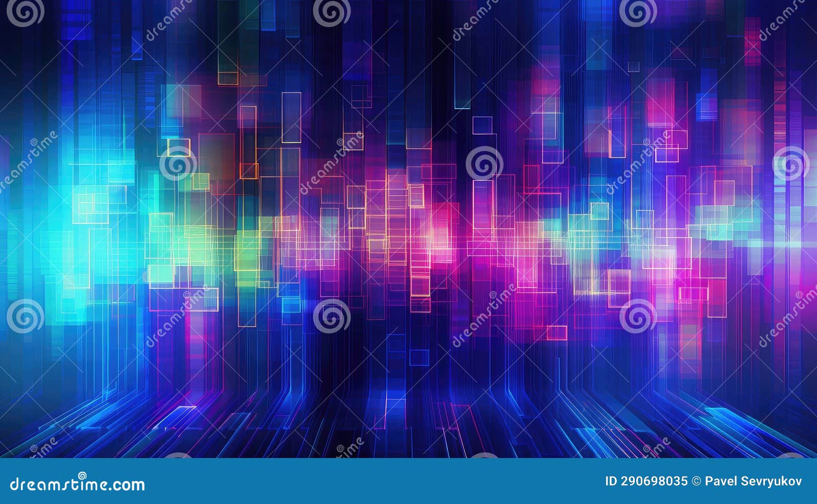 Background neon pixel grid stock illustration. Illustration of club ...