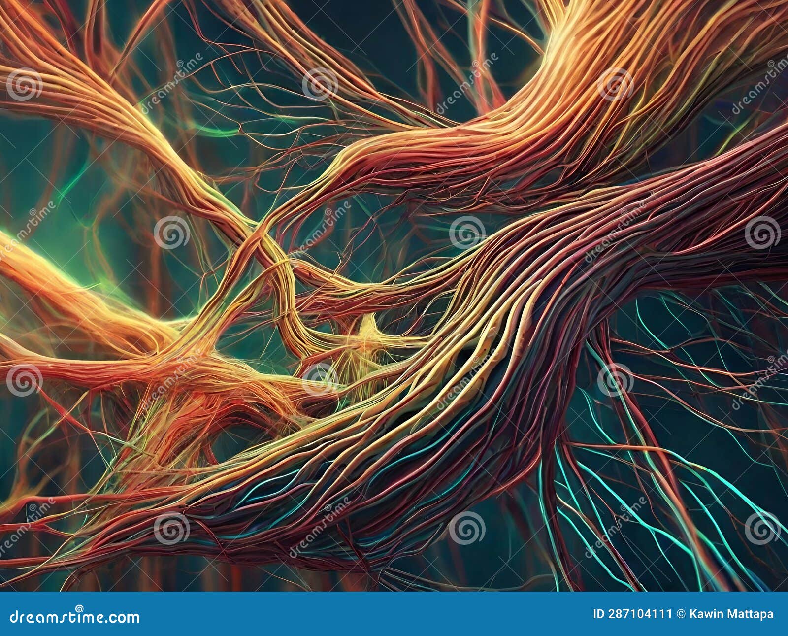 Nerve science Background stock illustration. Illustration of generated ...