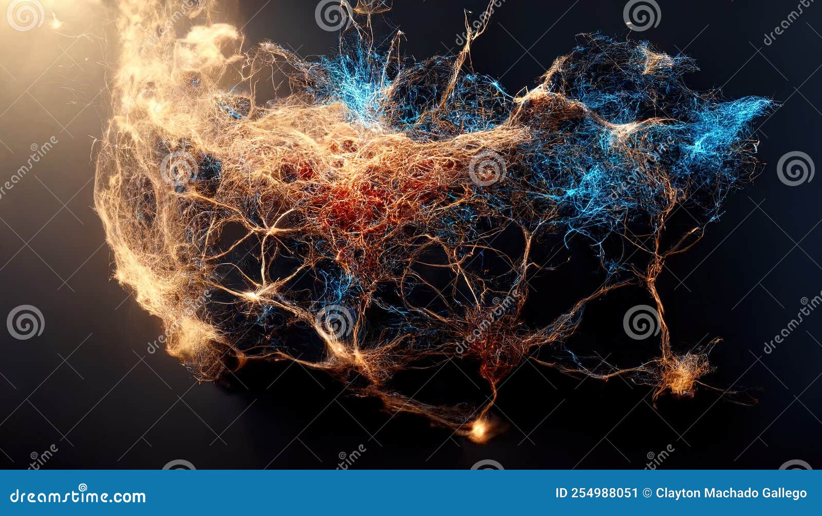 A Background Neural Blueprint Network Stock Illustration - Illustration ...