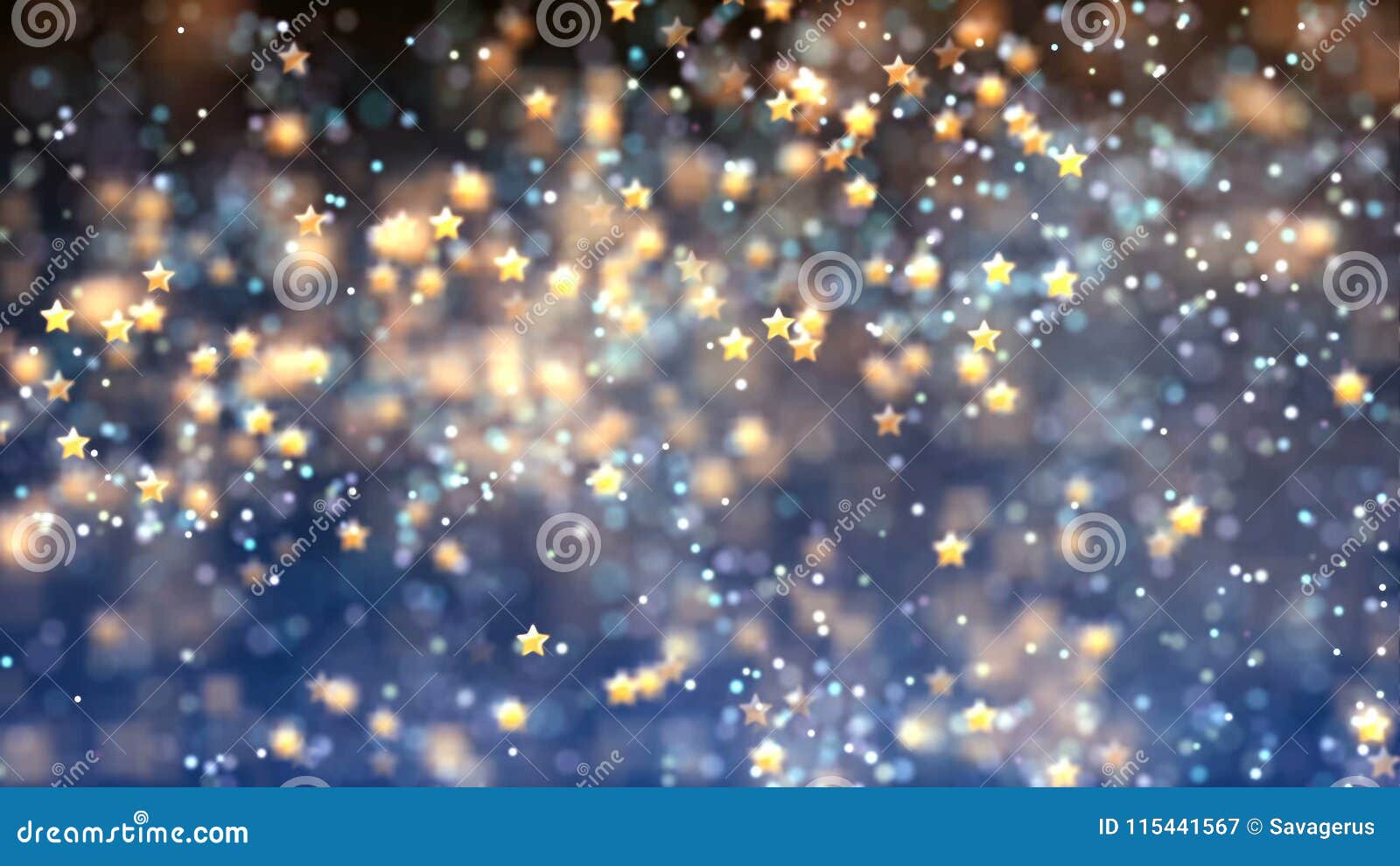 Background with Nice Flying Stars Stock Illustration - Illustration of ...
