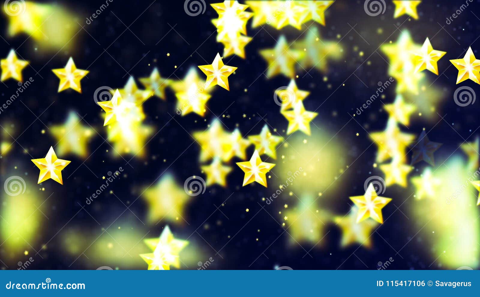 Background with Nice Flying Stars Stock Illustration - Illustration of ...