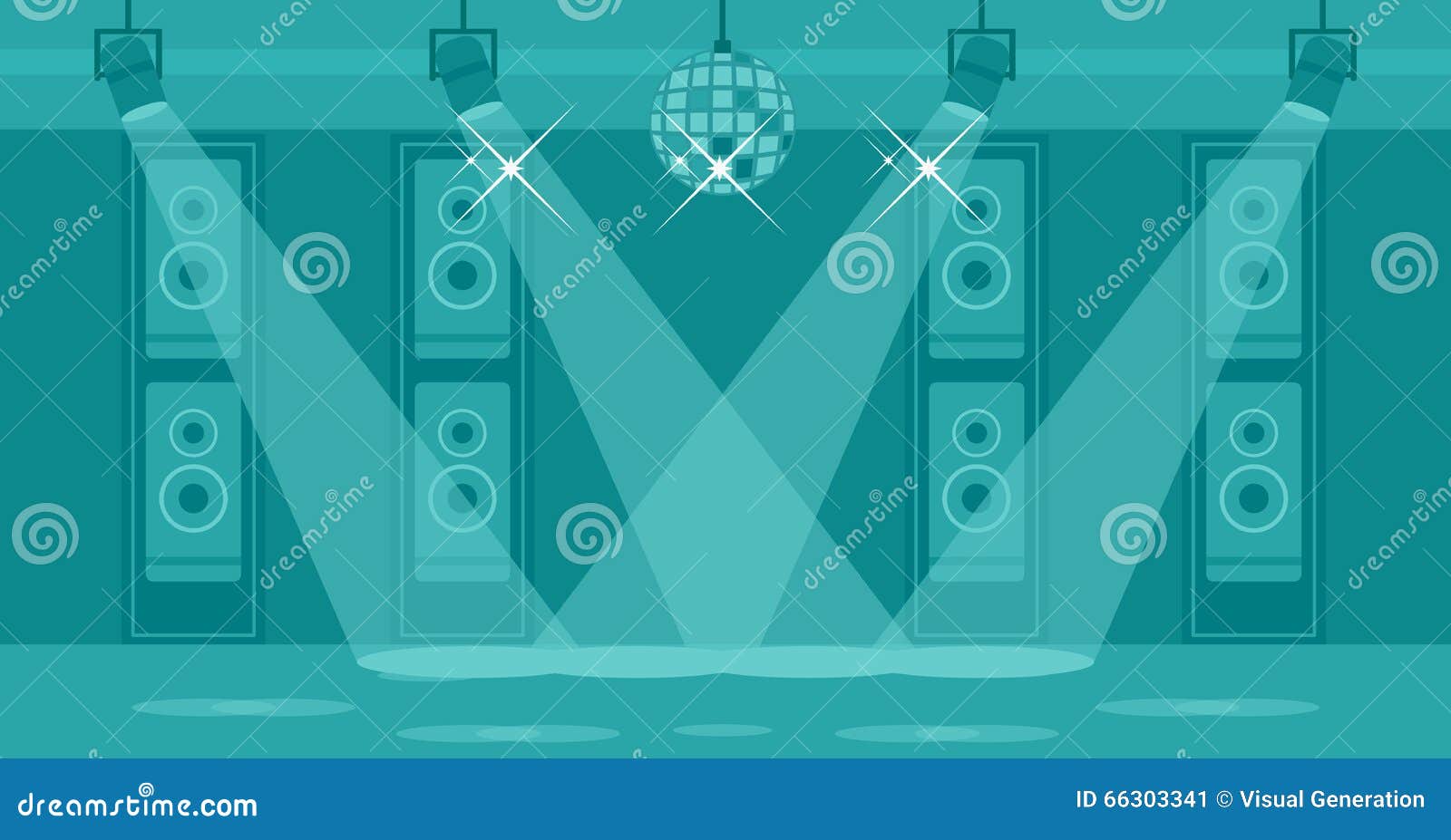 Background of night club. stock vector. Illustration of empty - 66303341
