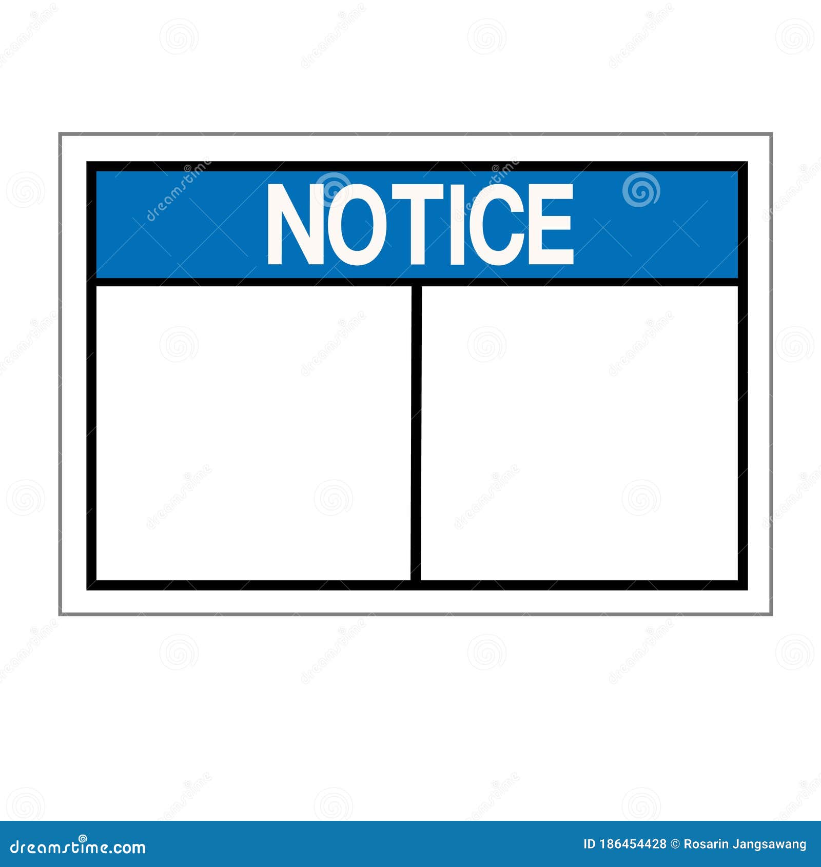 Background Notice Blank Symbol Sign,Vector Illustration, Isolate on ...
