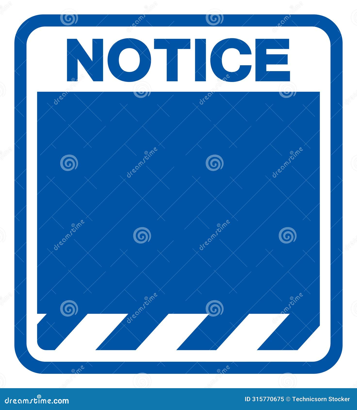 Background Notice Blank Symbol Sign,Vector Illustration, Isolate on ...