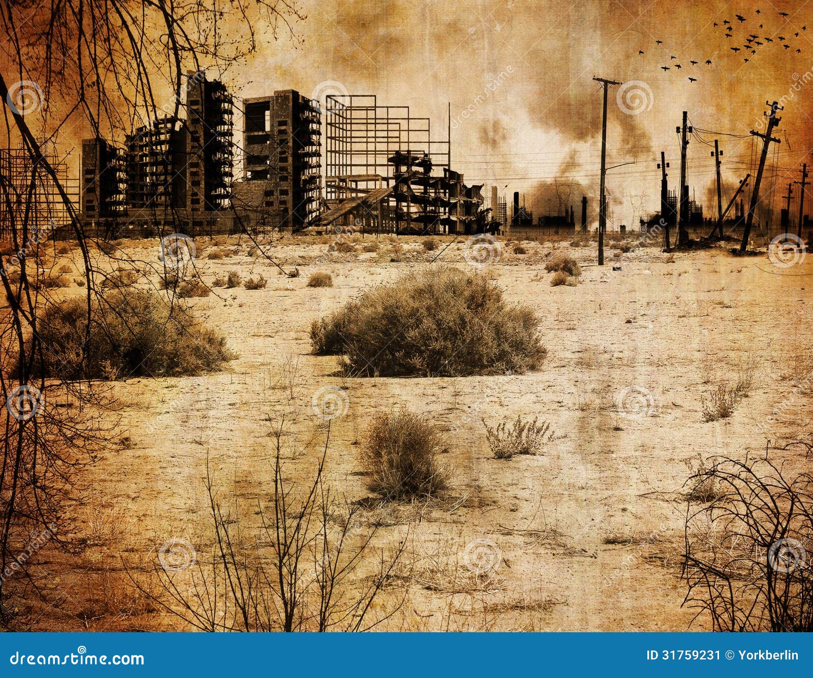 Background - Nuclear Apocalypse Stock Illustration - Illustration of destroyed, background: 31759231