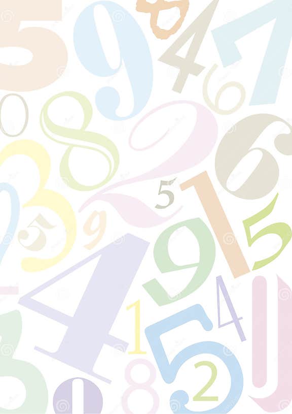 Background with numbers stock vector. Illustration of colors - 5186116