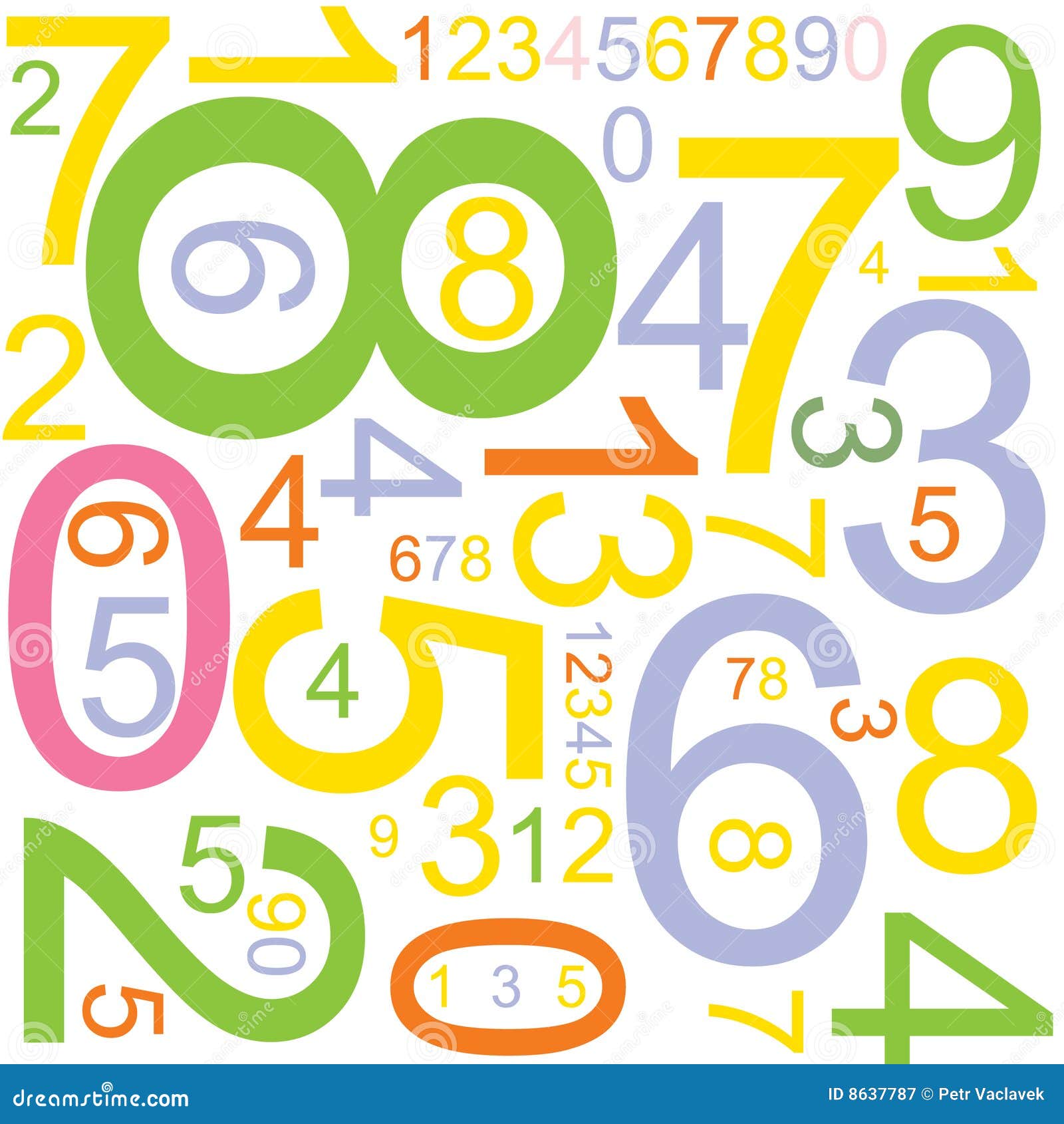 Background with numbers stock vector. Illustration of numeral - 8637787
