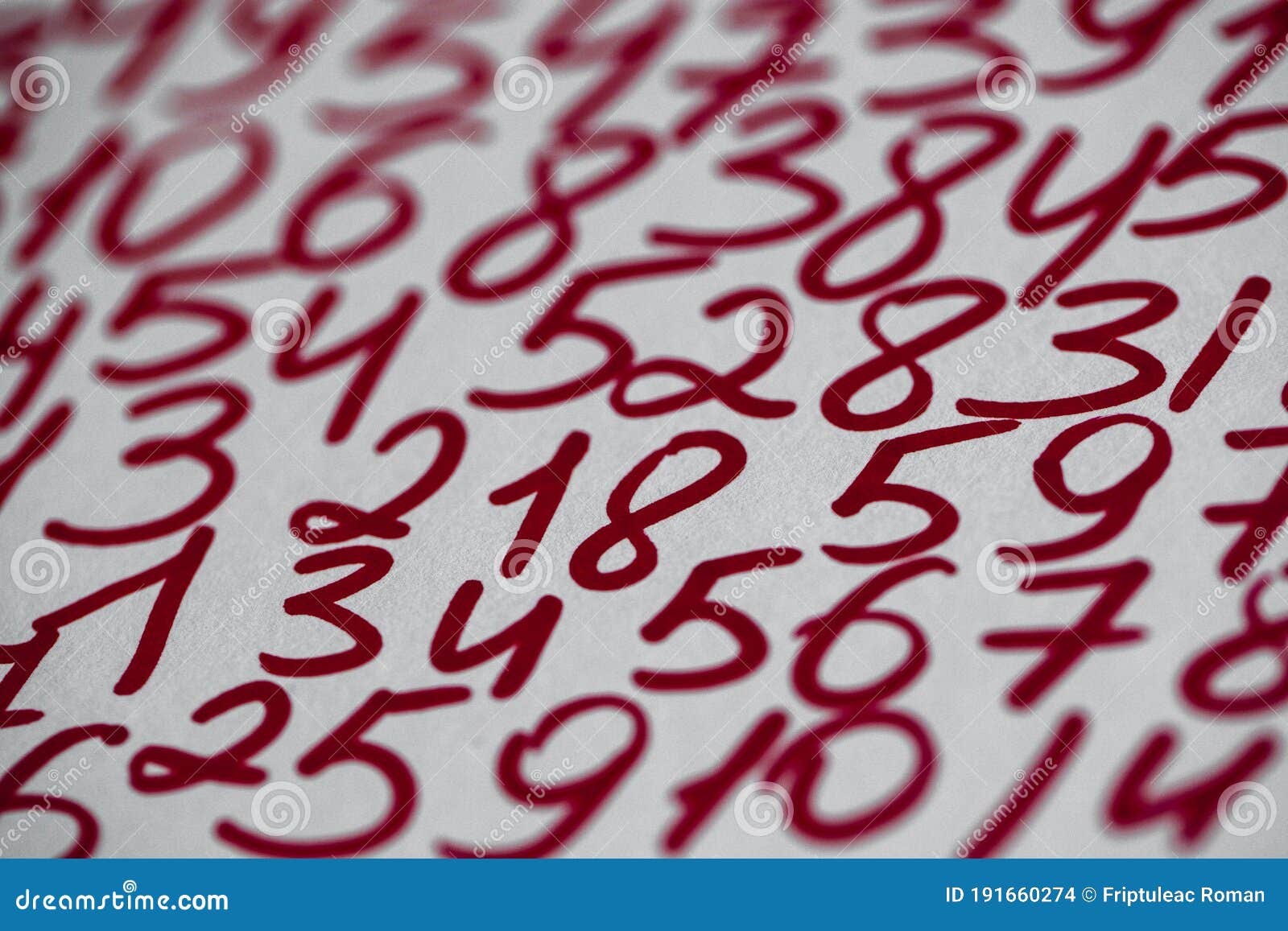 Background of numbers stock photo. Image of concept - 191660274