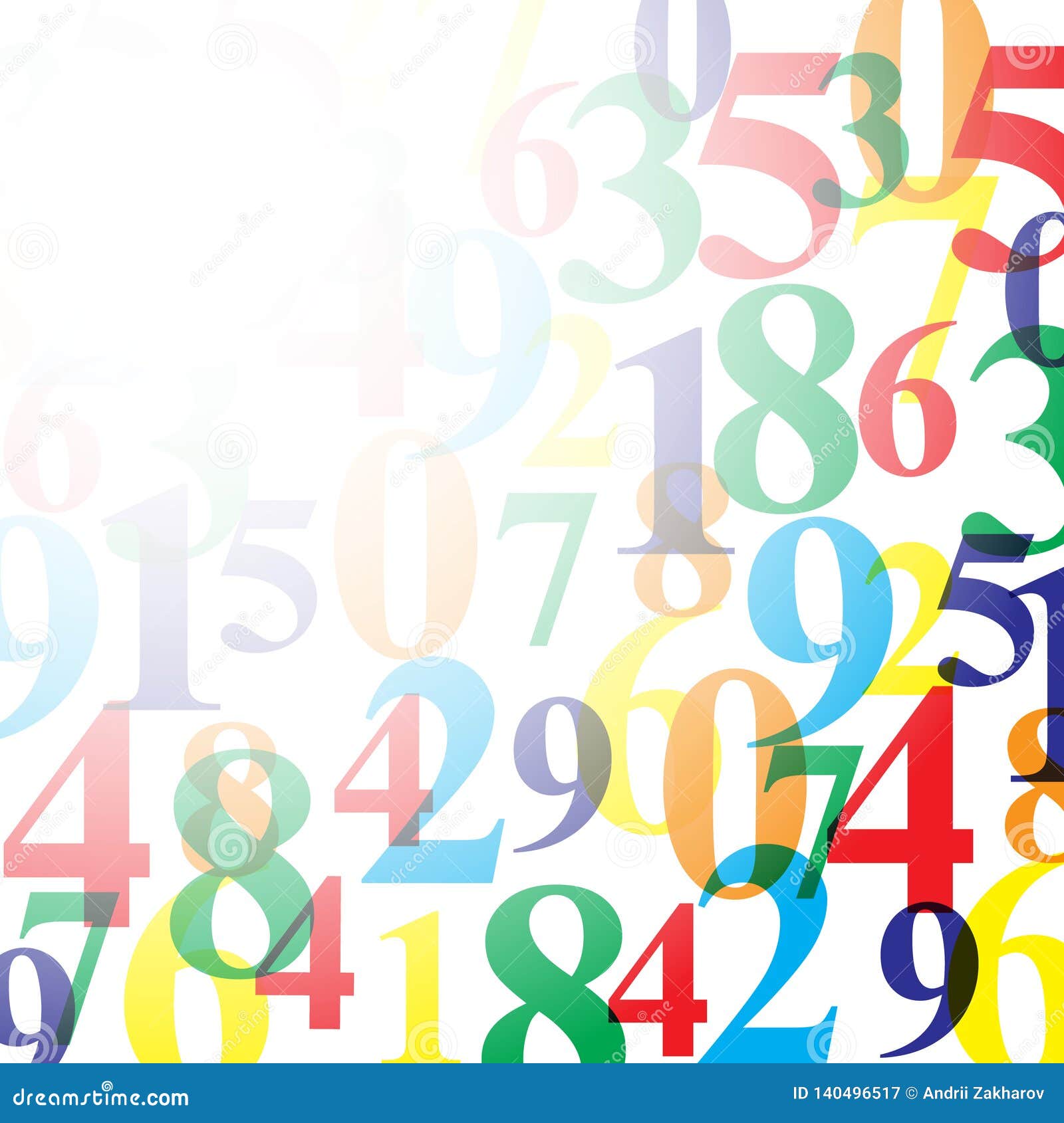 Background with Numbers with Copy Space Stock Vector - Illustration of ...