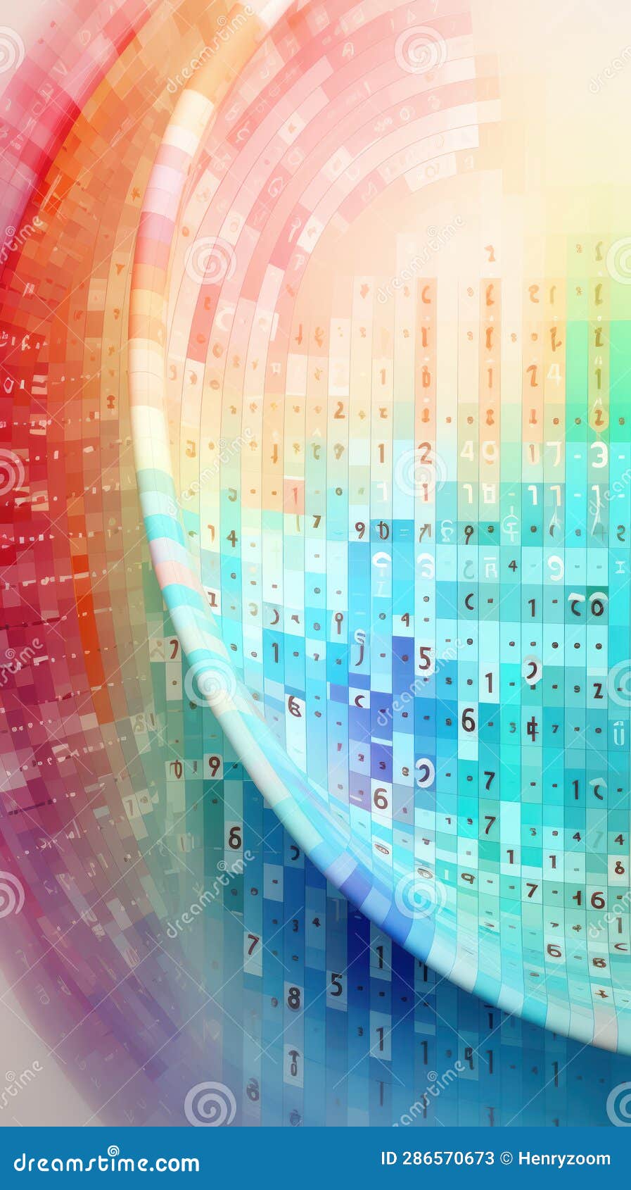 Background with Numbers in a Grid Stock Illustration - Illustration of ...