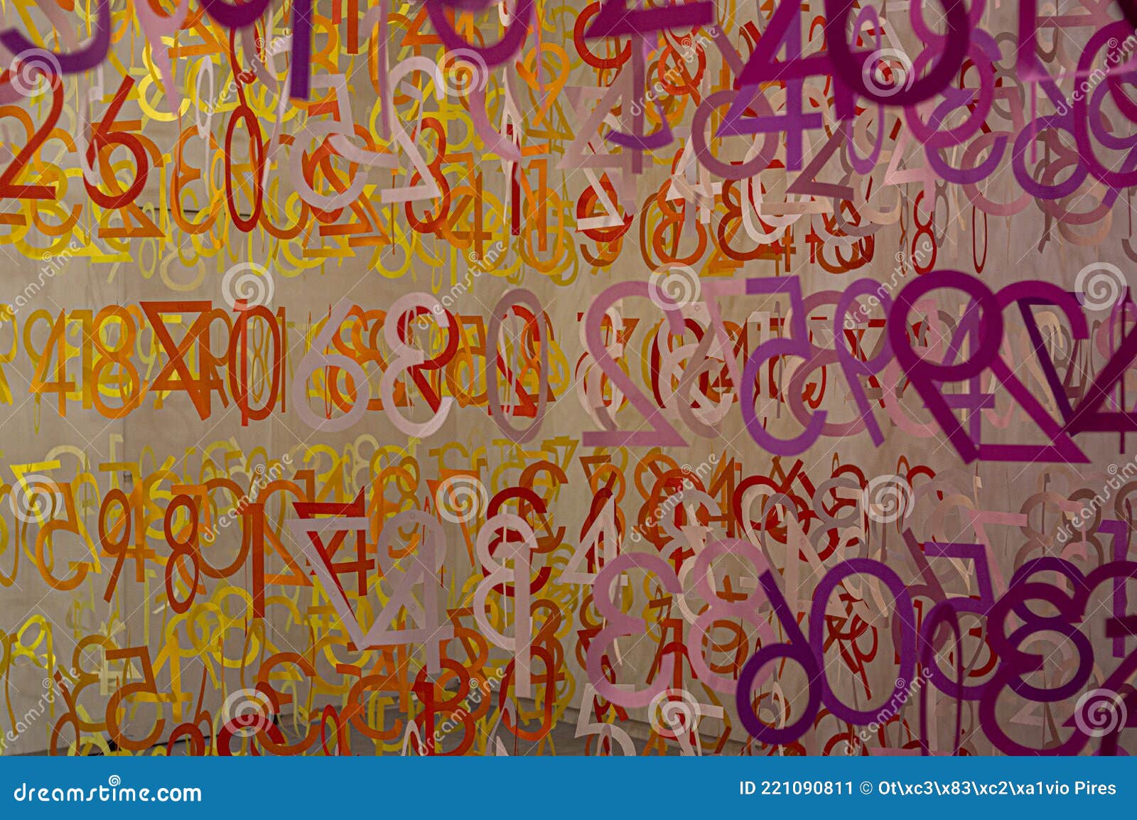 Background of Numbers. Illustration Template for Web Design or Greeting ...