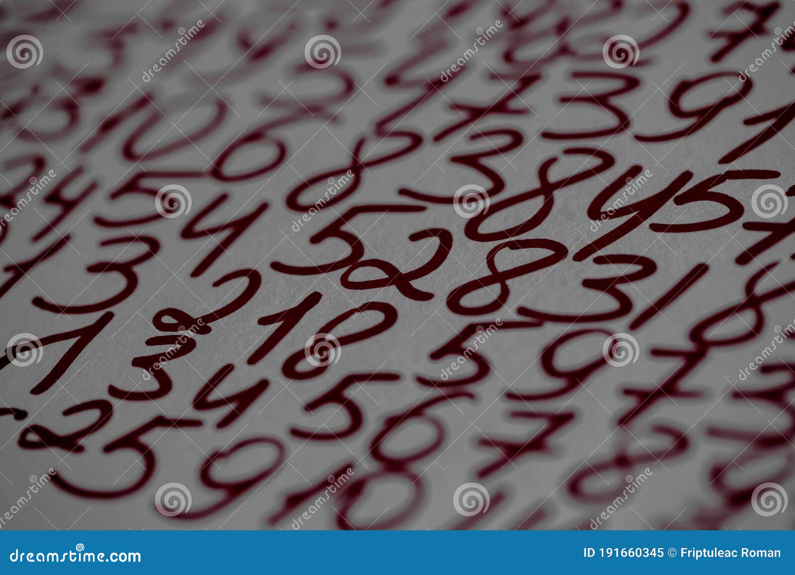 Background of numbers stock image. Image of abstract - 191660345