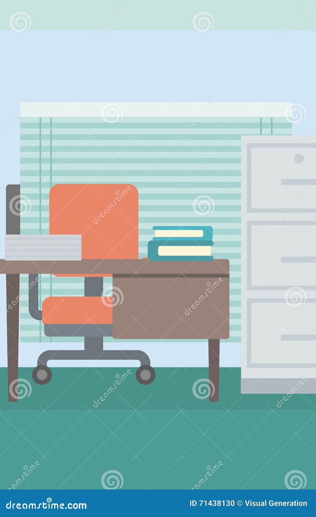 Background of Office Workplace. Stock Vector - Illustration of interior ...
