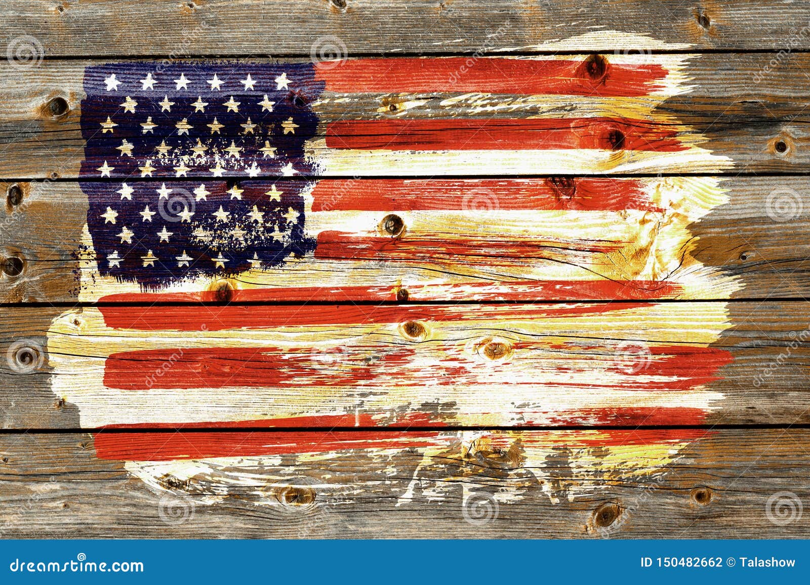 Background of the Old American Flag in Grunge Style Stock Photo - Image ...