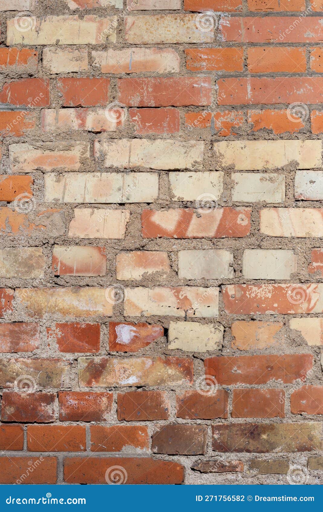Background of Old Brick Wall Pattern Texture. Stock Photo - Image of ...