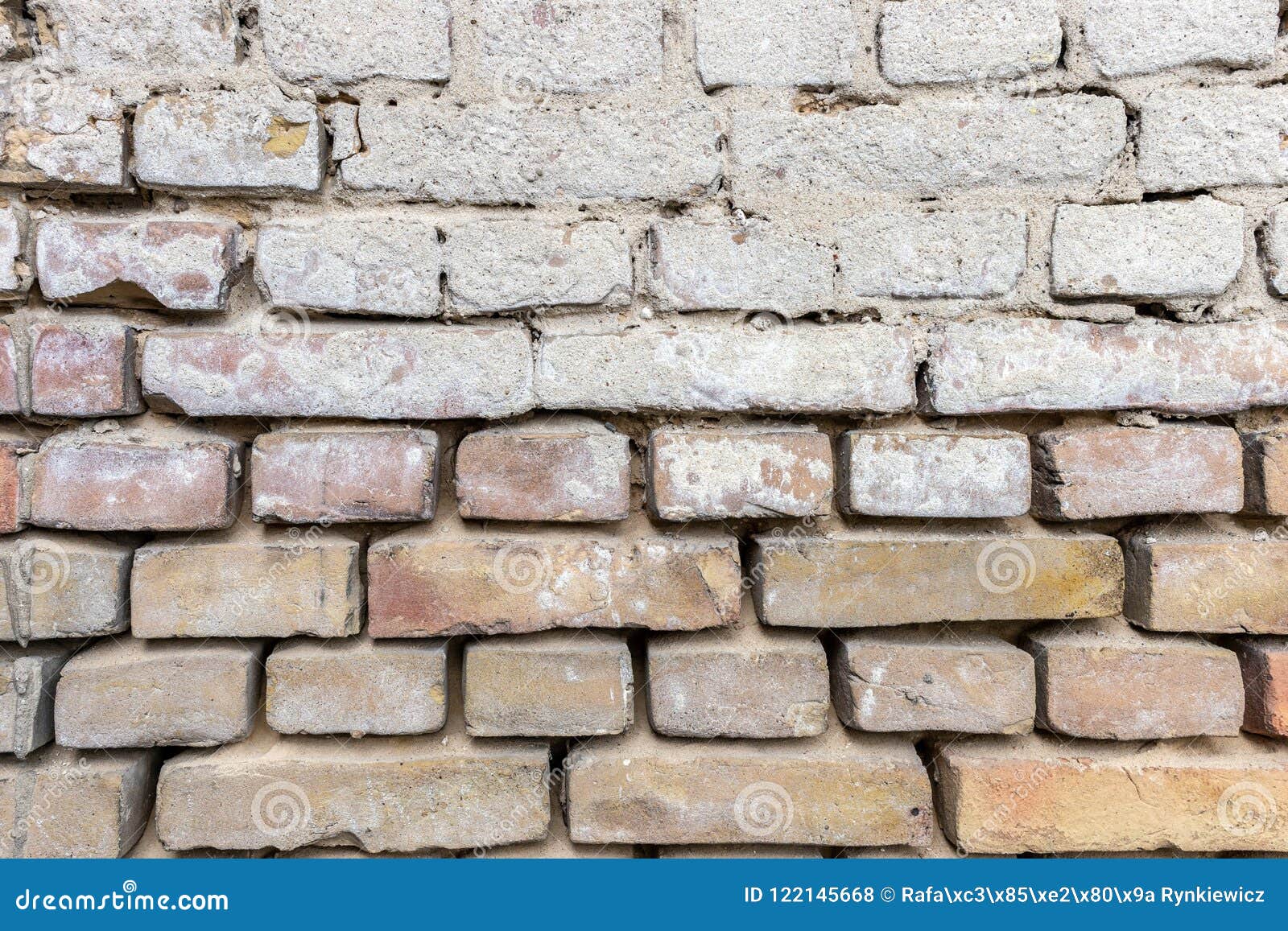 Background of Old Brick Wall Pattern Texture. Stock Photo - Image of ...