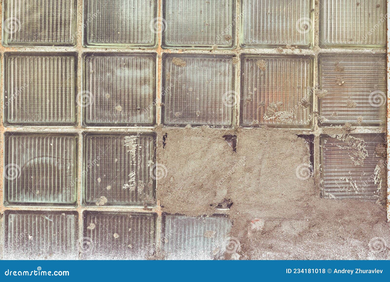 Background of Old Broken Square Windows, Glass Tiles Stock Photo ...