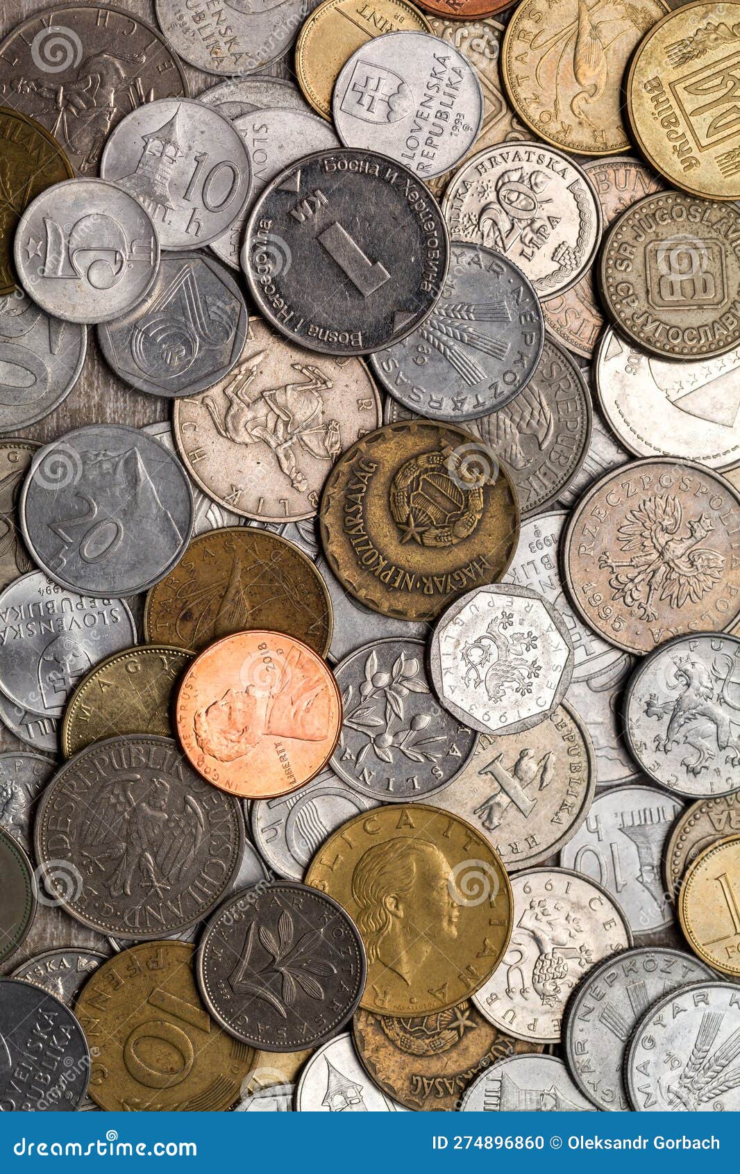 Background of old coins stock photo. Image of shiny - 274896860