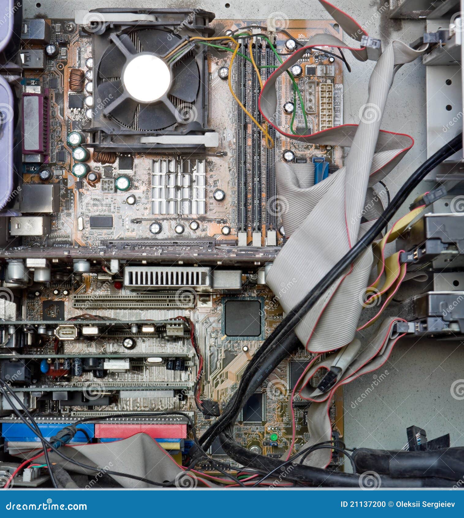 Background of Old Electronic Circuit Boards Stock Photo - Image of ...