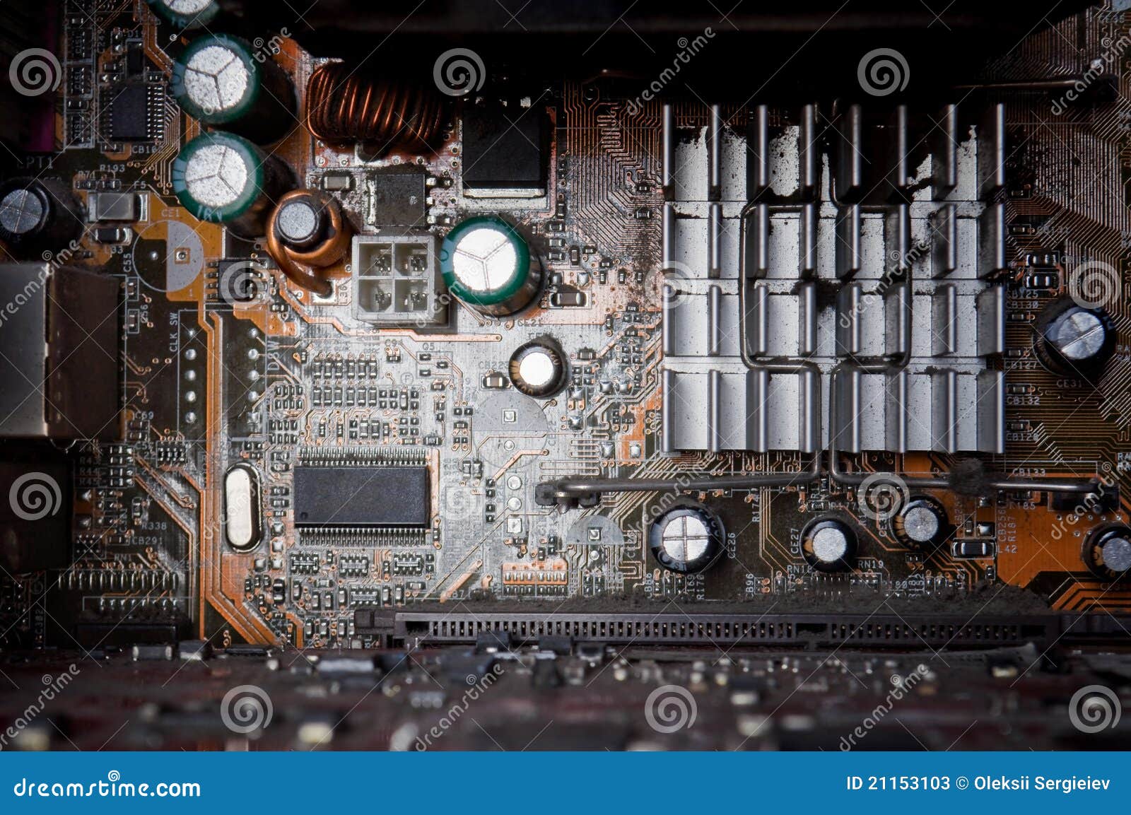 Background of Old Electronic Circuit Boards Stock Image - Image of ...