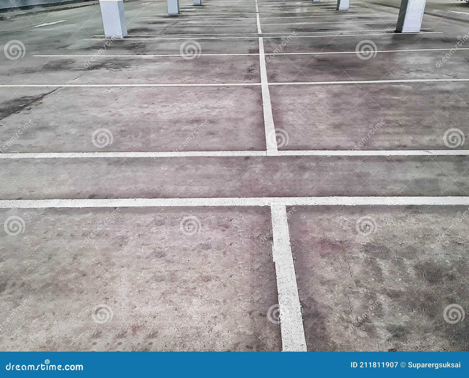 Background of Old Empty Parking Lot Stock Image - Image of slot, park ...
