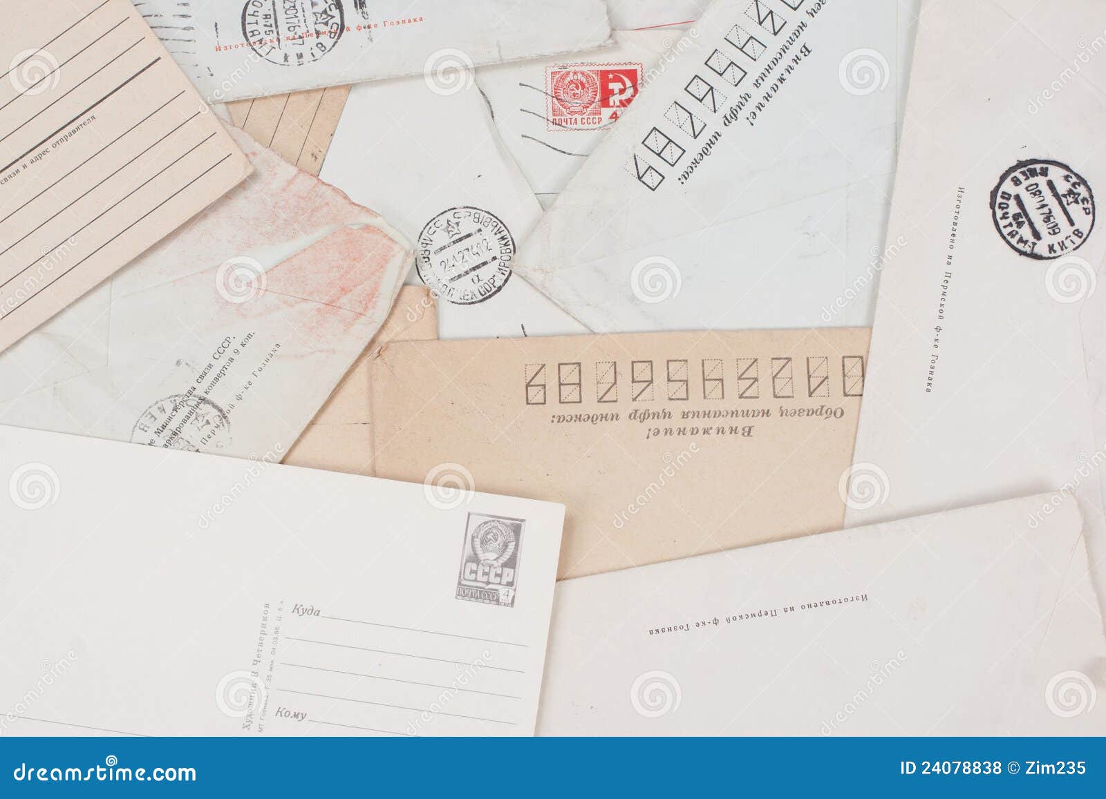 Background with Old Envelopes Editorial Stock Photo - Image of journey ...