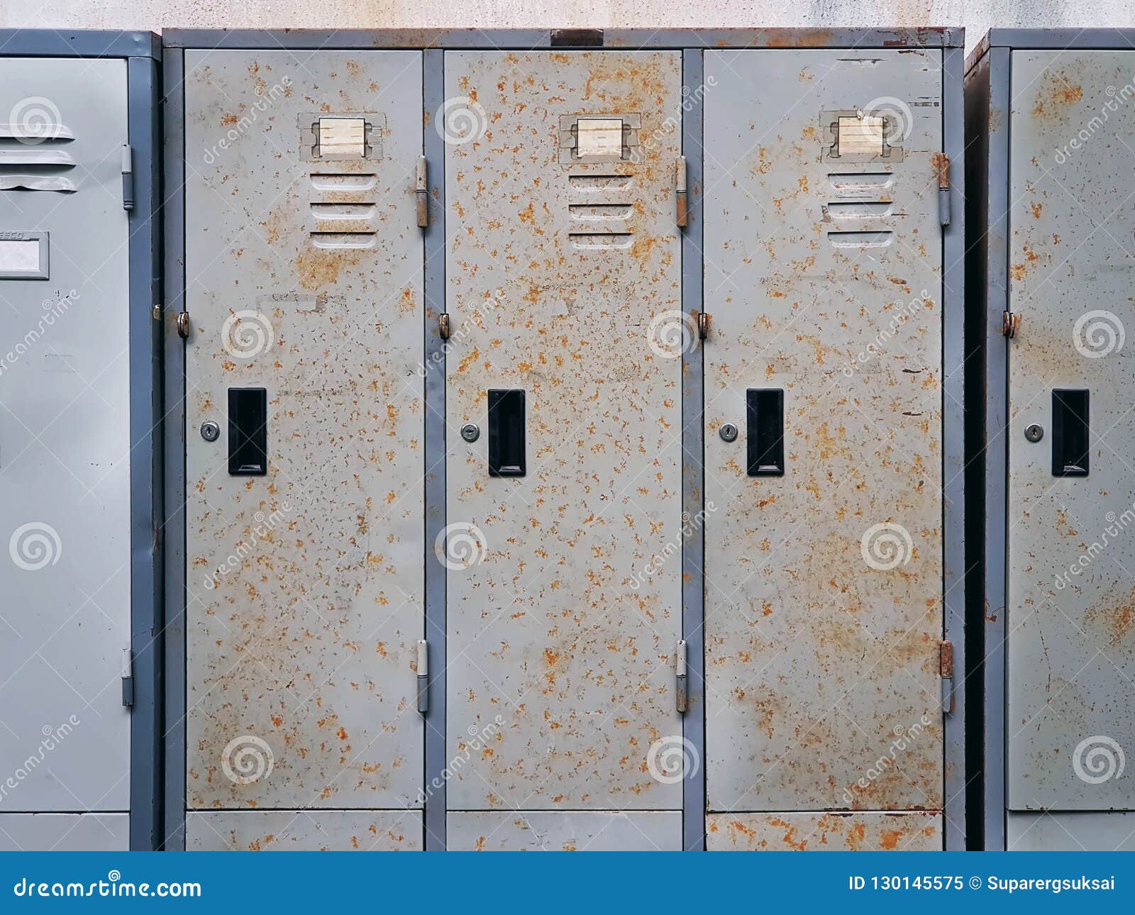Background of Old Grungy Rusty Lockers Stock Image - Image of scratch ...