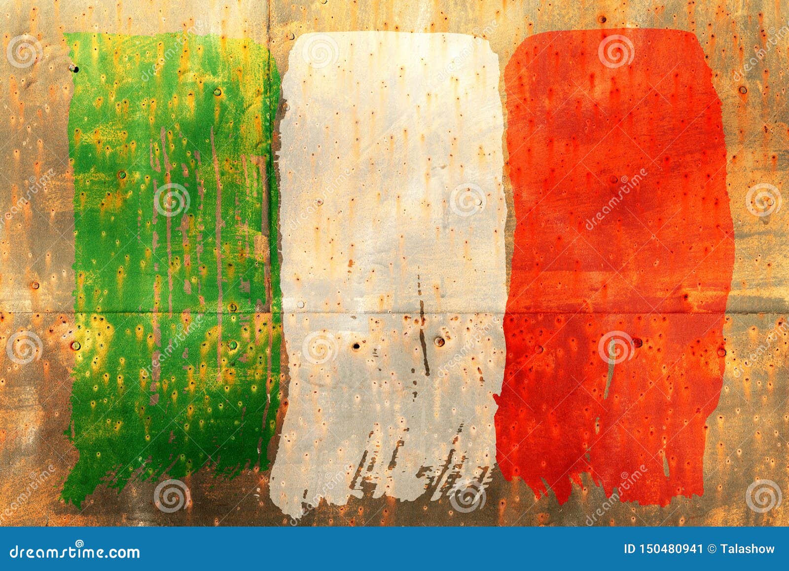Background of the Old Italian Flag in Grunge Style Stock Image - Image ...