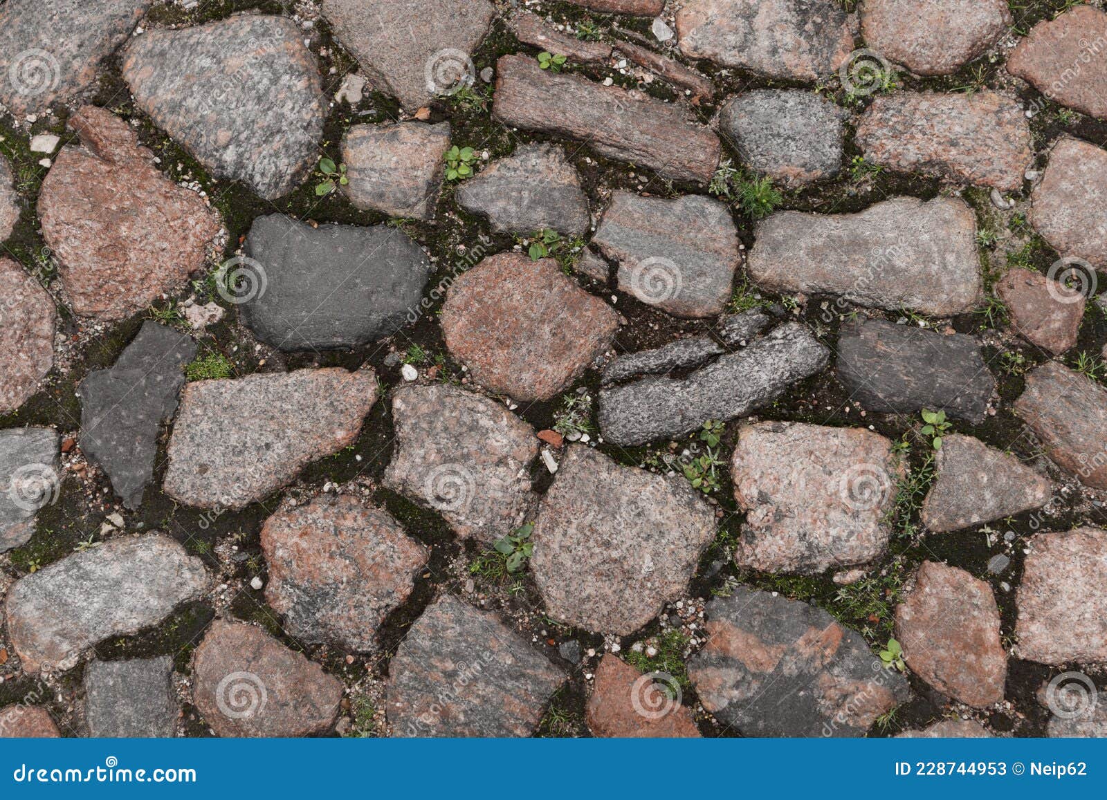 Background from an Old, Medieval Cobblestone, Composed of Cobblestones ...