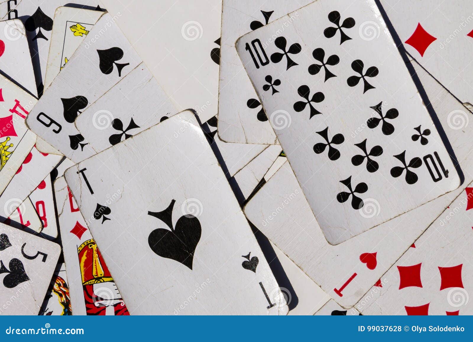 Background of Old Playing Cards Stock Photo - Image of heart, pattern ...