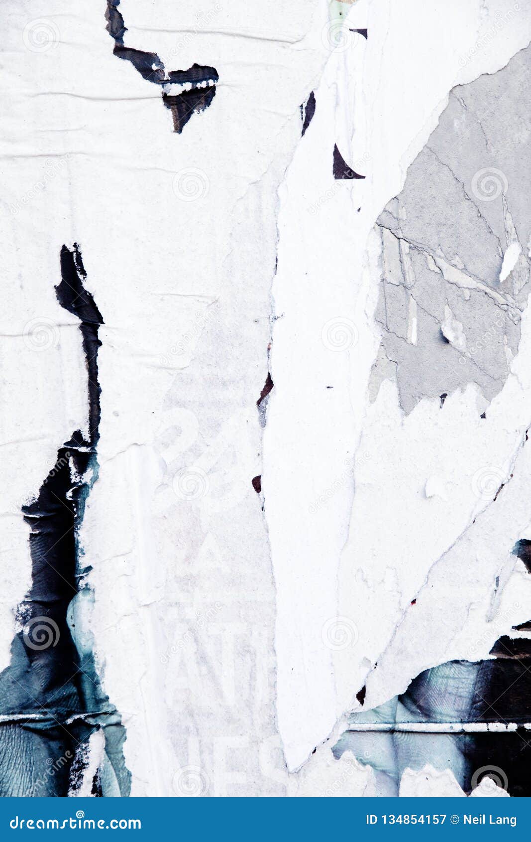 Torn poster stock image. Image of billboard, paint, exposed - 134854157