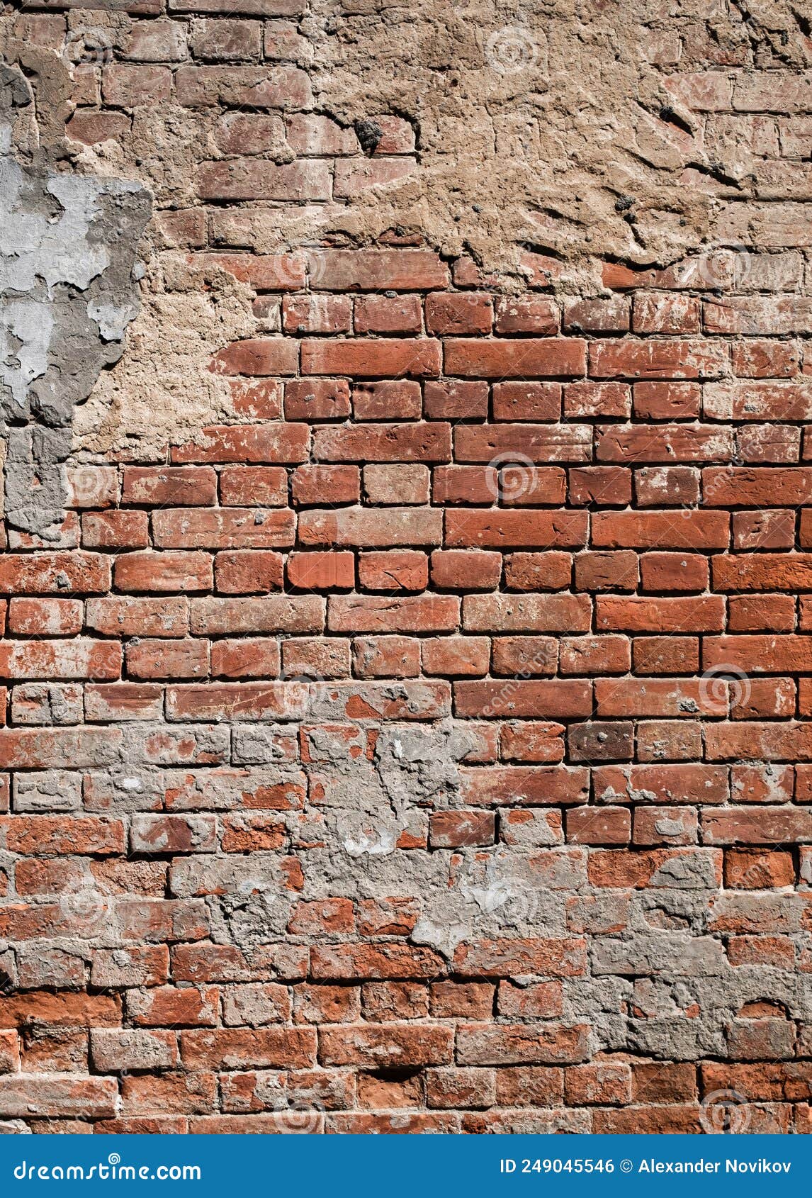 Background of Old Red Aged Abstract Brick Wall Stock Photo - Image of ...