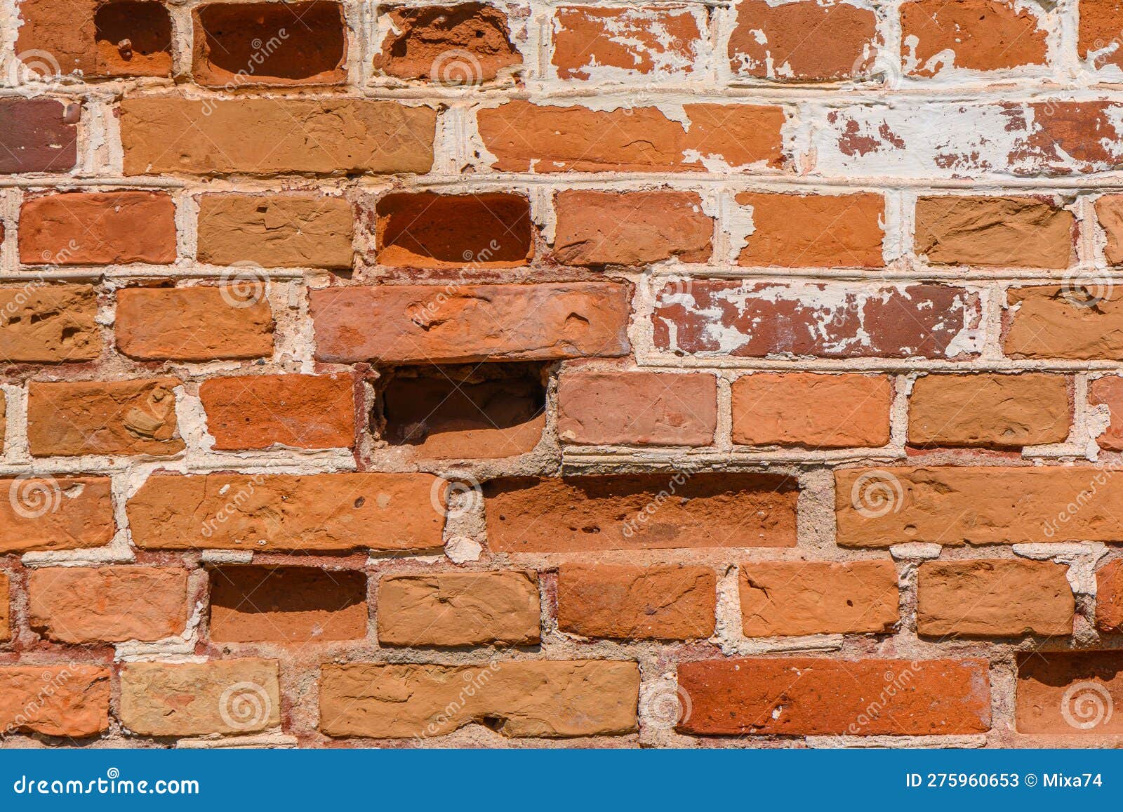 Background of Old Red Brick Wall Brick 2 Stock Image - Image of ...